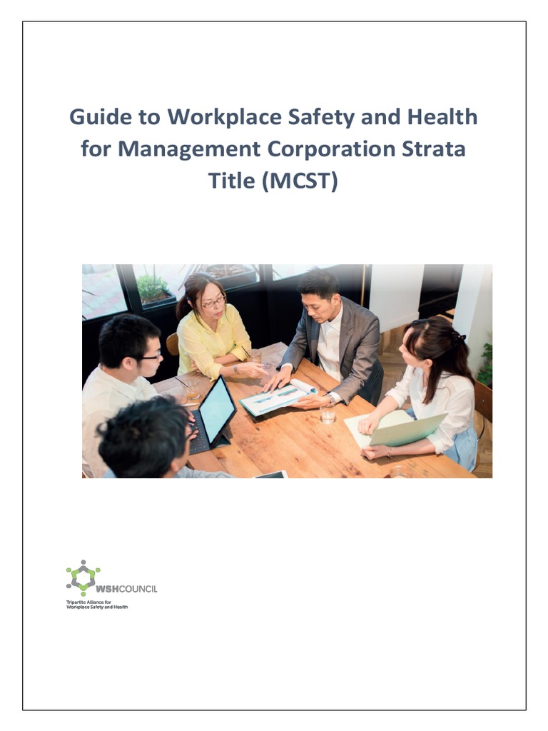 Draft Guide to WORKPLACE SAFETY & HEALTH for MCST | PDF | Personal Protective Equipment | Employment