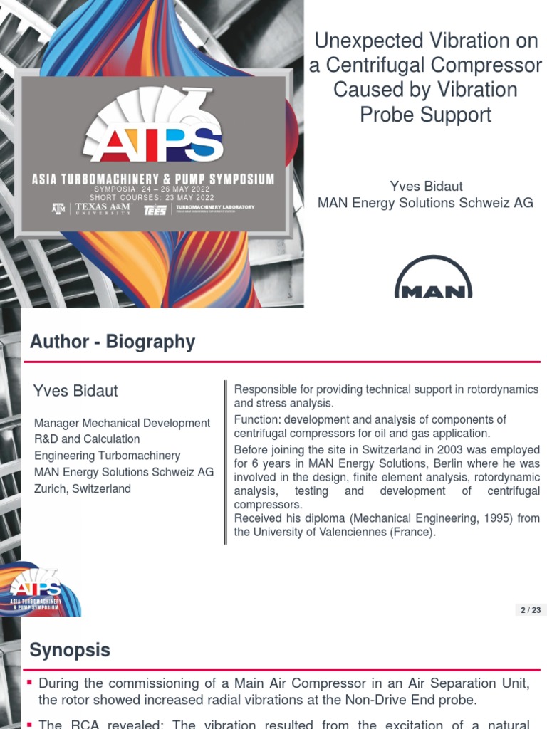 Case Study - Unexpected Vibraion On A Centrifugal Compressor Caused by ...