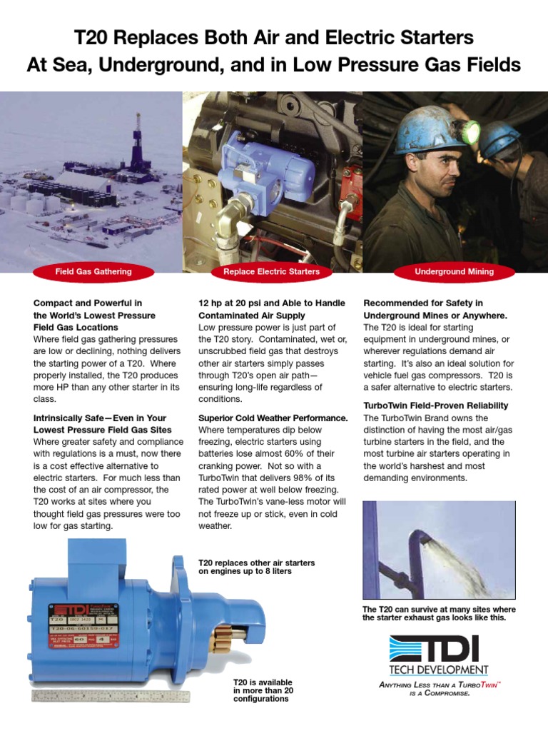 TDI Turbo T20 Product Sheet | PDF | Engines | Gases