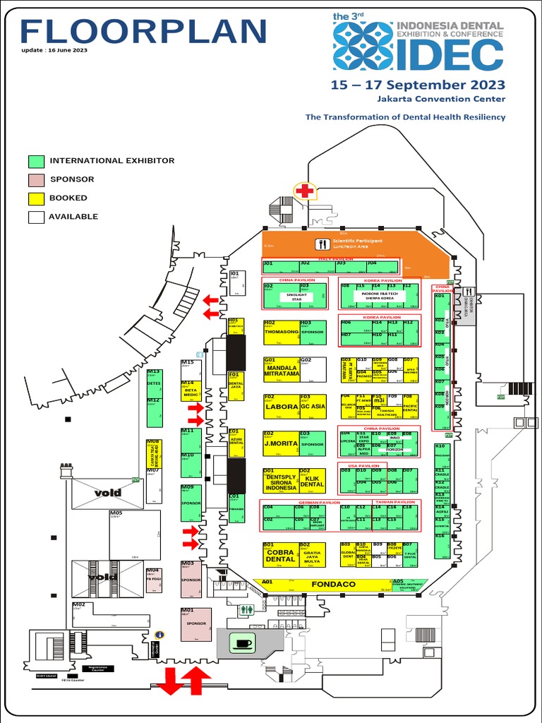 Floorplan IDEC 2023 - Update 160623 | PDF | Dentistry