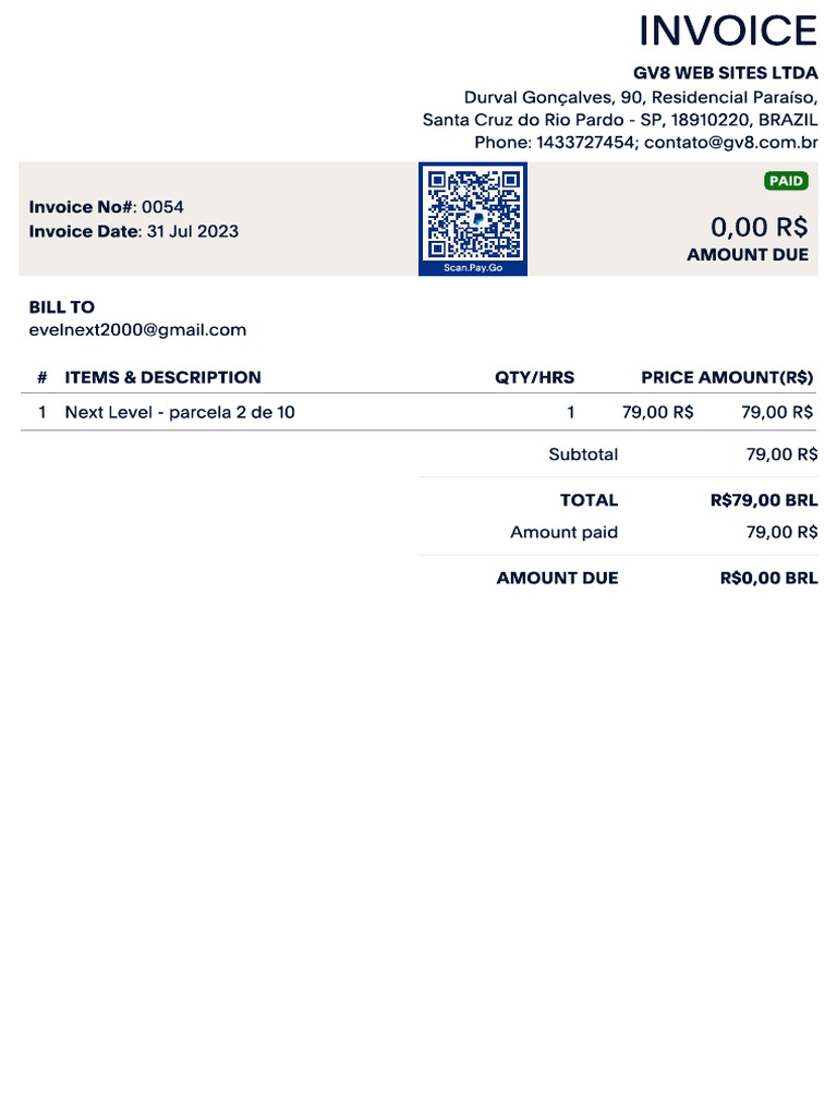 Invoice - 0054 | PDF