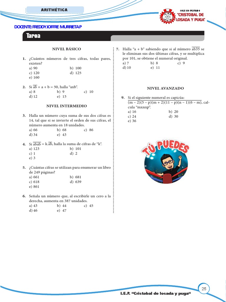 TAREA Arit - 4to - Sec | PDF