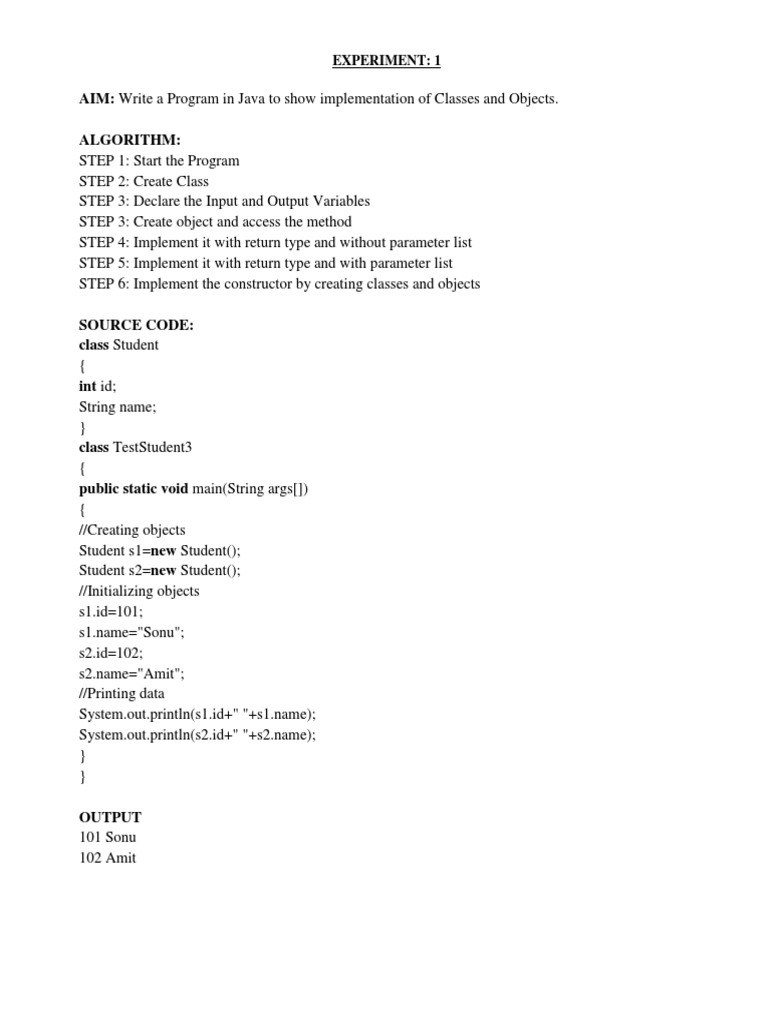Java Lab Pdf Class Computer Programming Inheritance Object Oriented Programming 9562