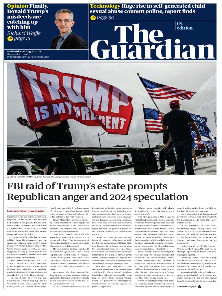 The Guardian US - 10 August 2023 | PDF | Donald Trump | American Government