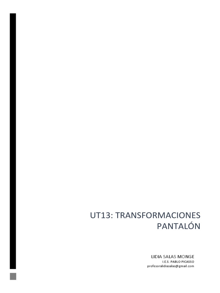 Ut13 Transformaciones Pantalón 2 | PDF | Moda | Ropa