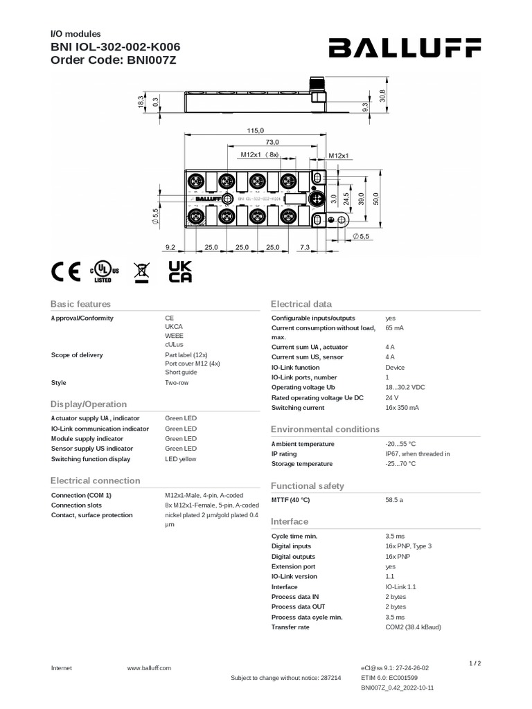 IO Module_BNI007Z_287214_en | PDF | Electrical Engineering | Computer ...