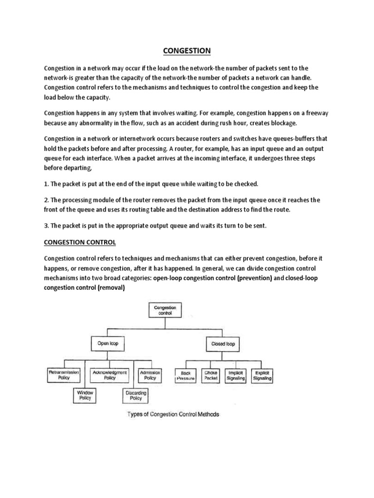 Congestion Control and QoS | Download Free PDF | Network Congestion | Computer Architecture