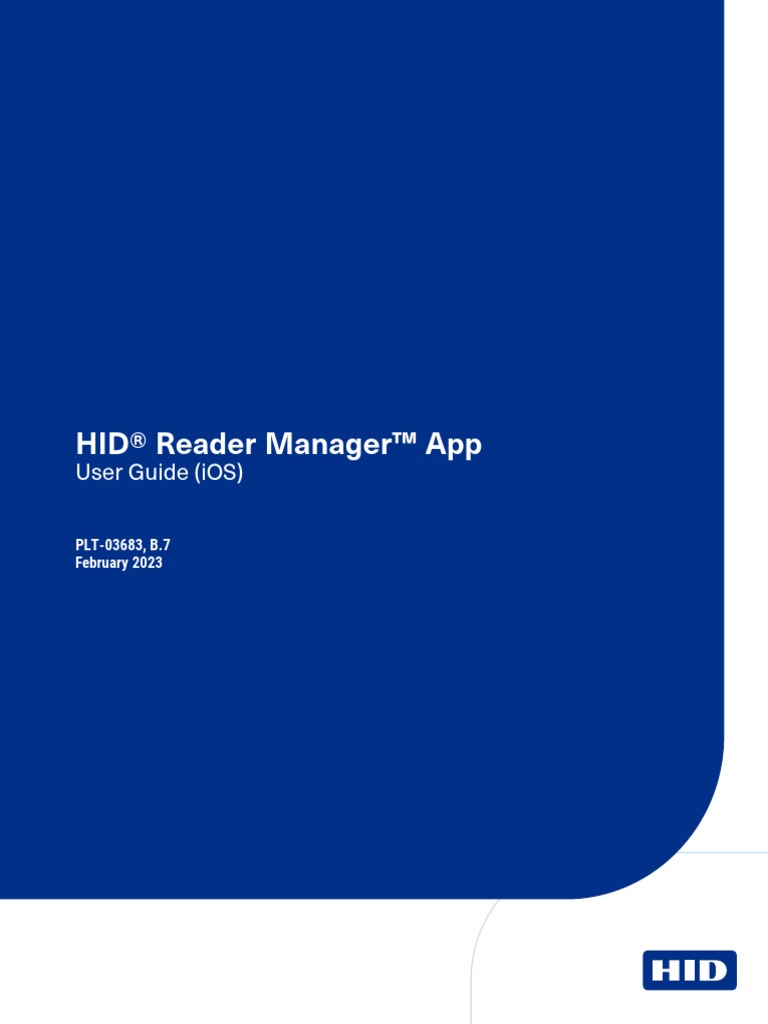 HID READER MANAGER APP | PDF