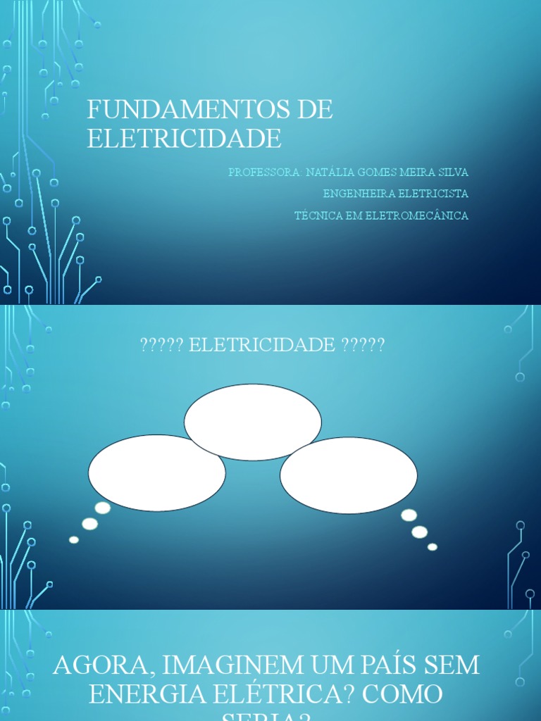 Aula 01 Fundamentos de Eletricidade | PDF | Eletricidade | Corrente elétrica
