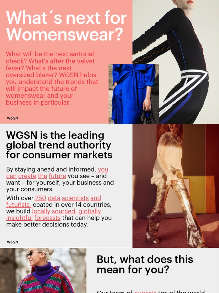 WGSN Womenswear Trend Forecast 2025 | PDF | Fashion | Millennials