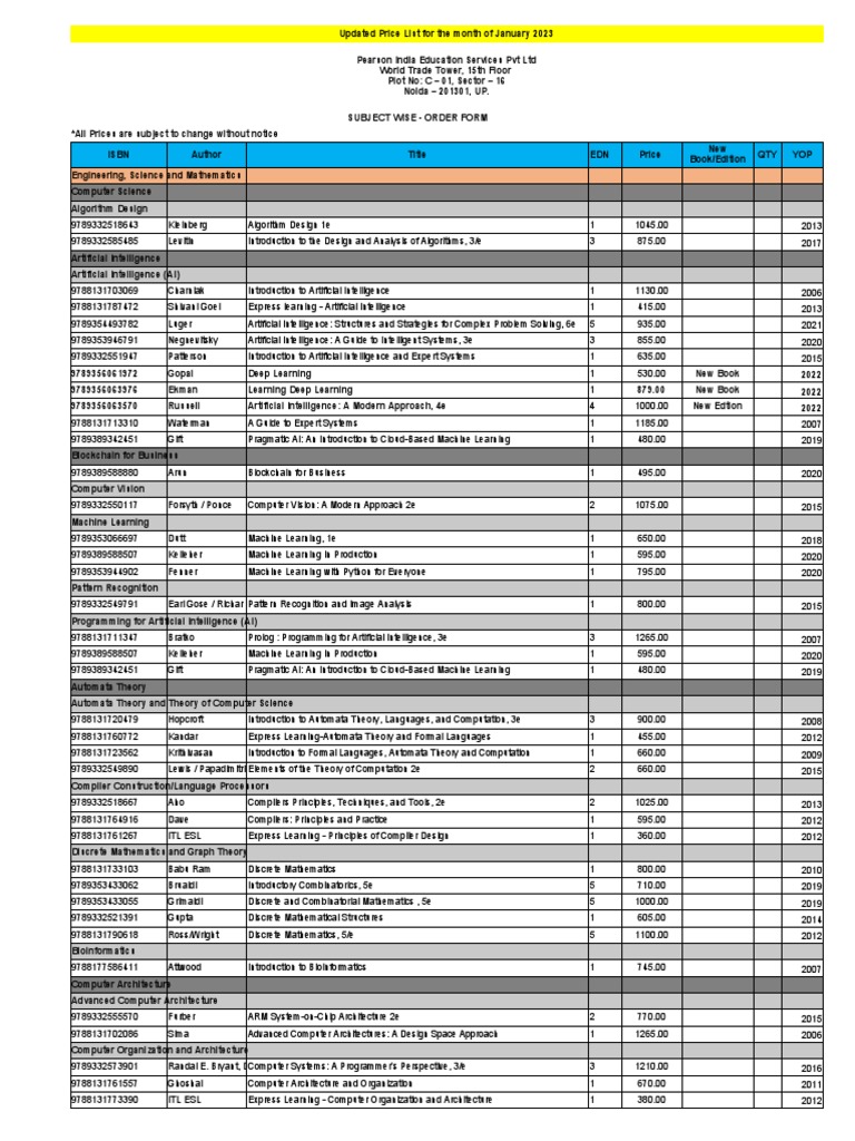 January 2023 Price List Update | PDF | Unified Modeling Language ...