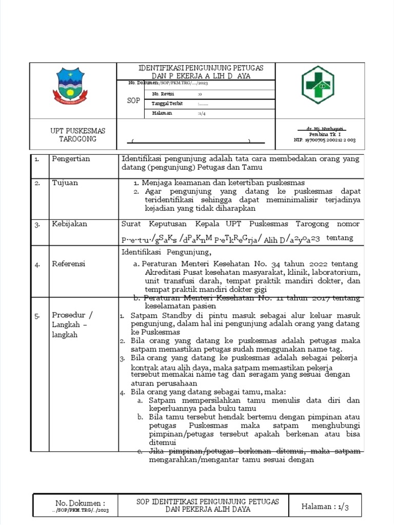 Identifikasi Pengunjung Puskesmas | PDF