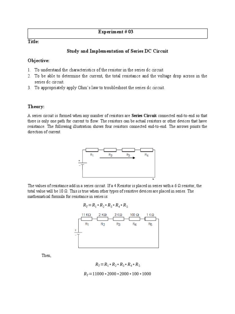Lca Lab 4 | PDF | Series And Parallel Circuits | Resistor