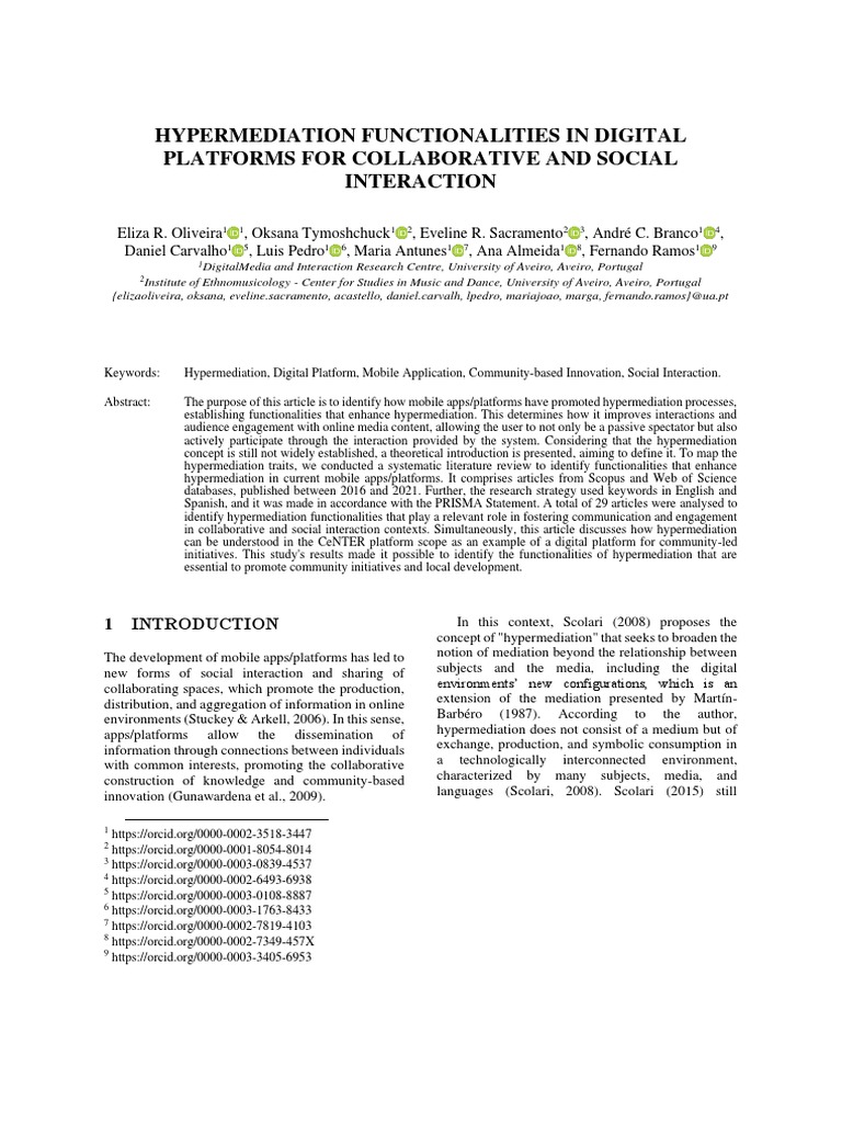 Hypermediation in Digital Platforms | PDF | Mobile App | Social Media