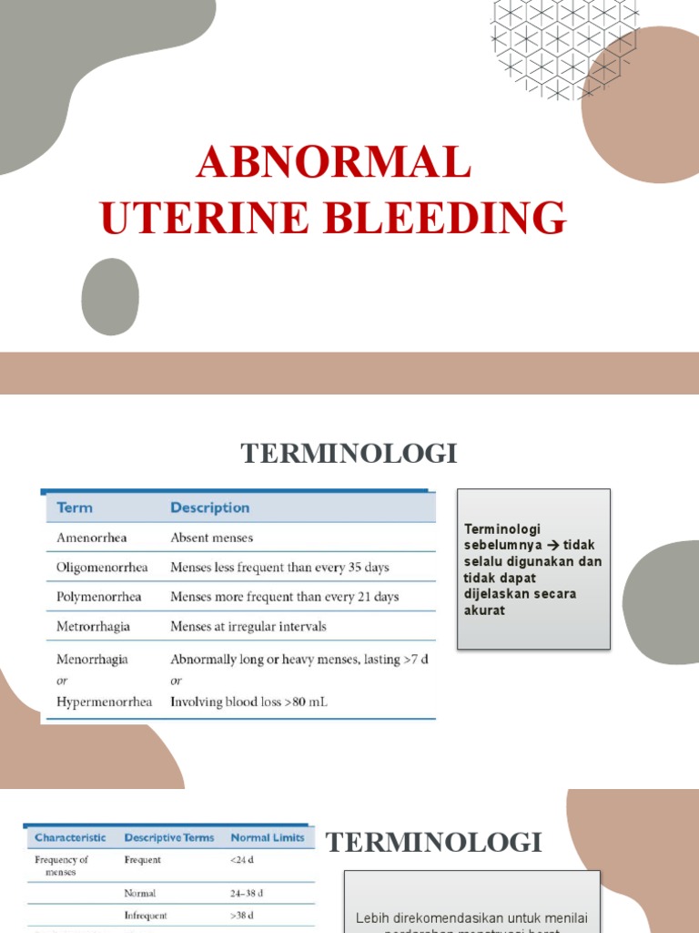 Abnormal Uterine Bleeding | PDF