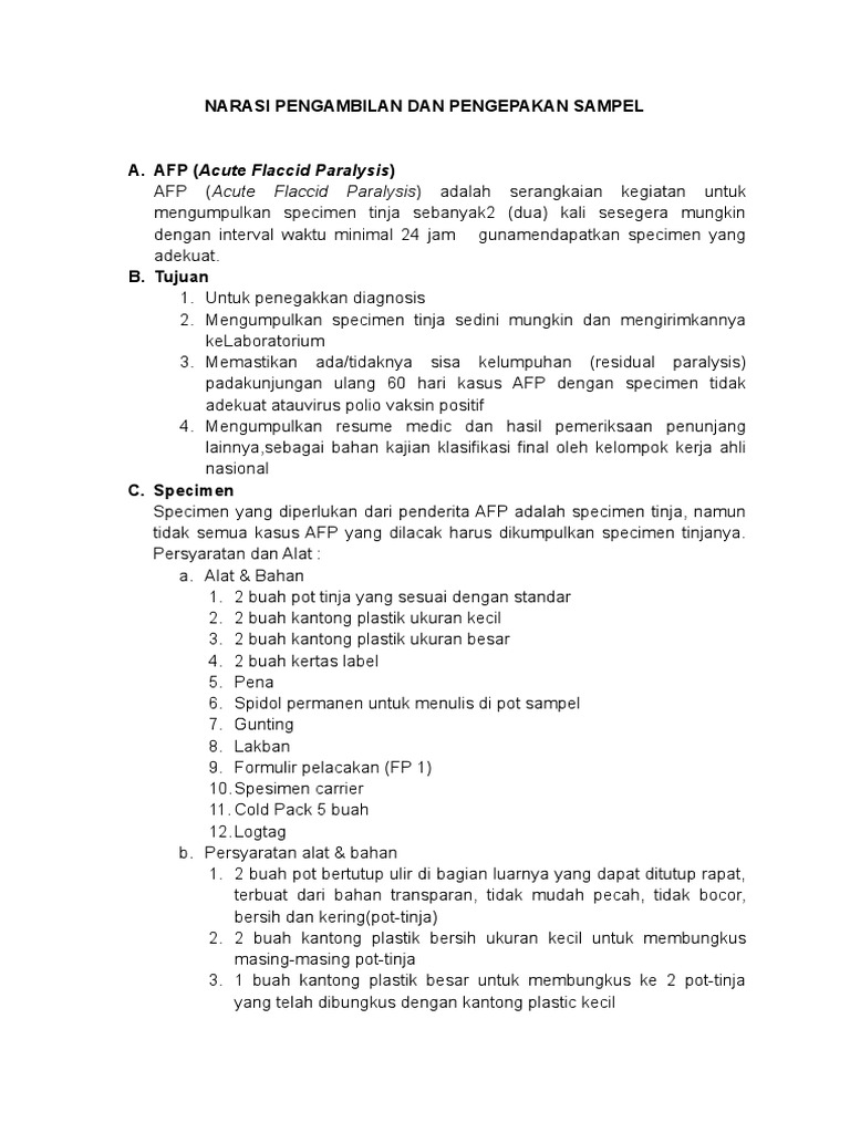 Tugas Surveilans Afp (Ni Made Yulia Arisanti, A.md - Ak) | PDF