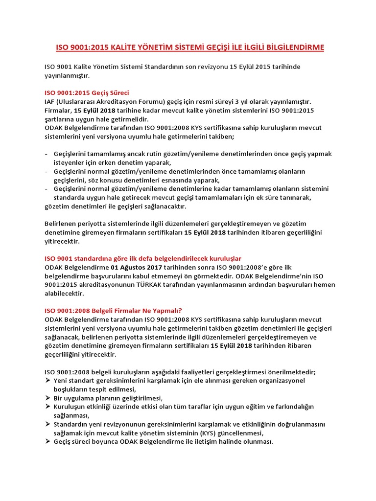 Iso 9001 2015 | PDF
