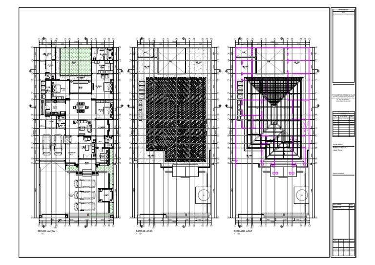 Denah Tampak Atas Rencana Atap | PDF