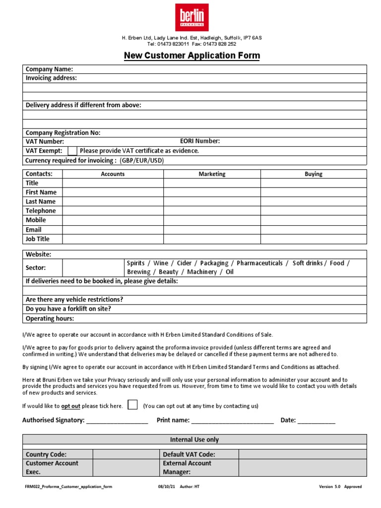 Proforma Application Form (FRM022) Oct 2022 | PDF | Legal Liability ...