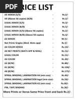 Photocopy Rate List | PDF | Art