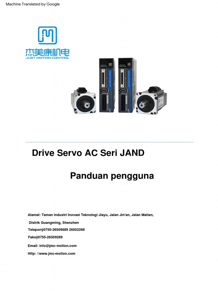 Panduan Pengguna Driver Servo AC JAND | PDF | Teknologi & Rekayasa