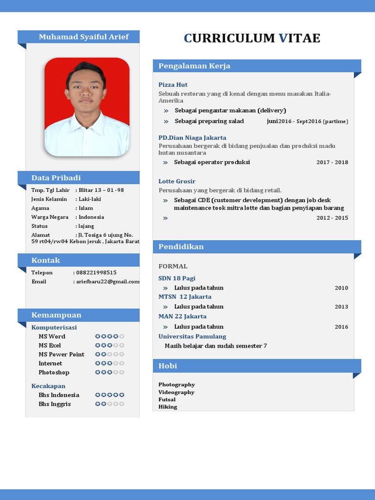 CV Arief | PDF