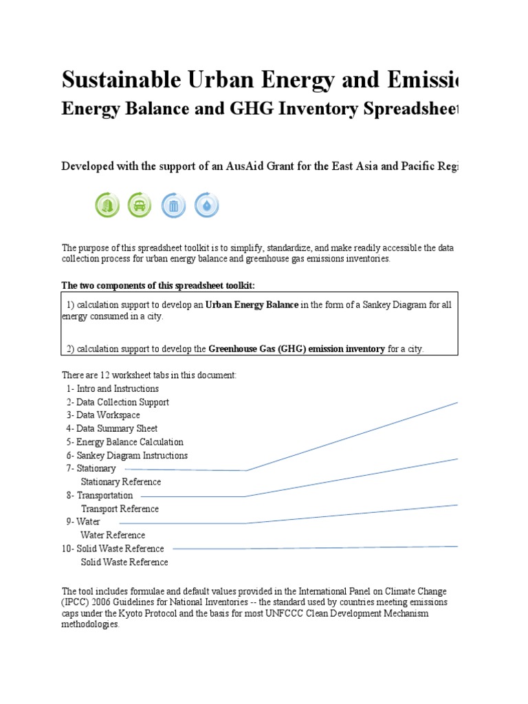 9 Energy Balance and GHG Inventory Spreadsheet | PDF | Fuels ...