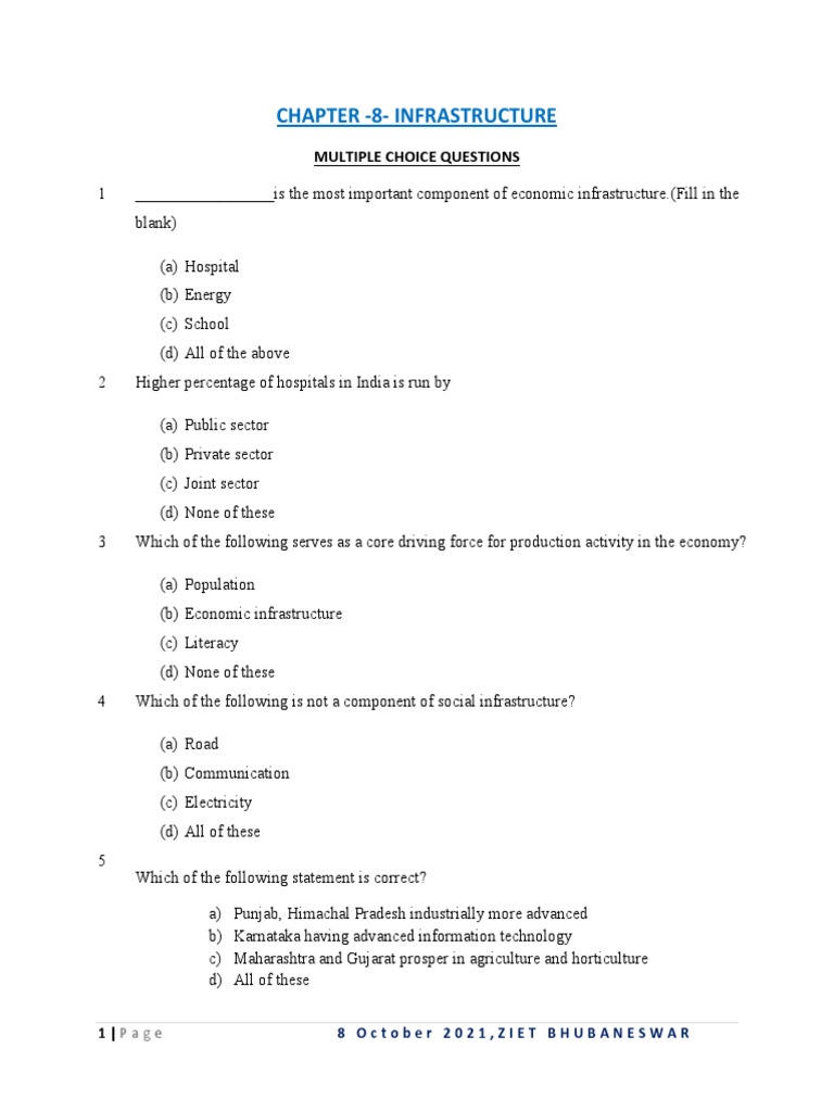 IED CH 8 | PDF | Health Care | Infrastructure