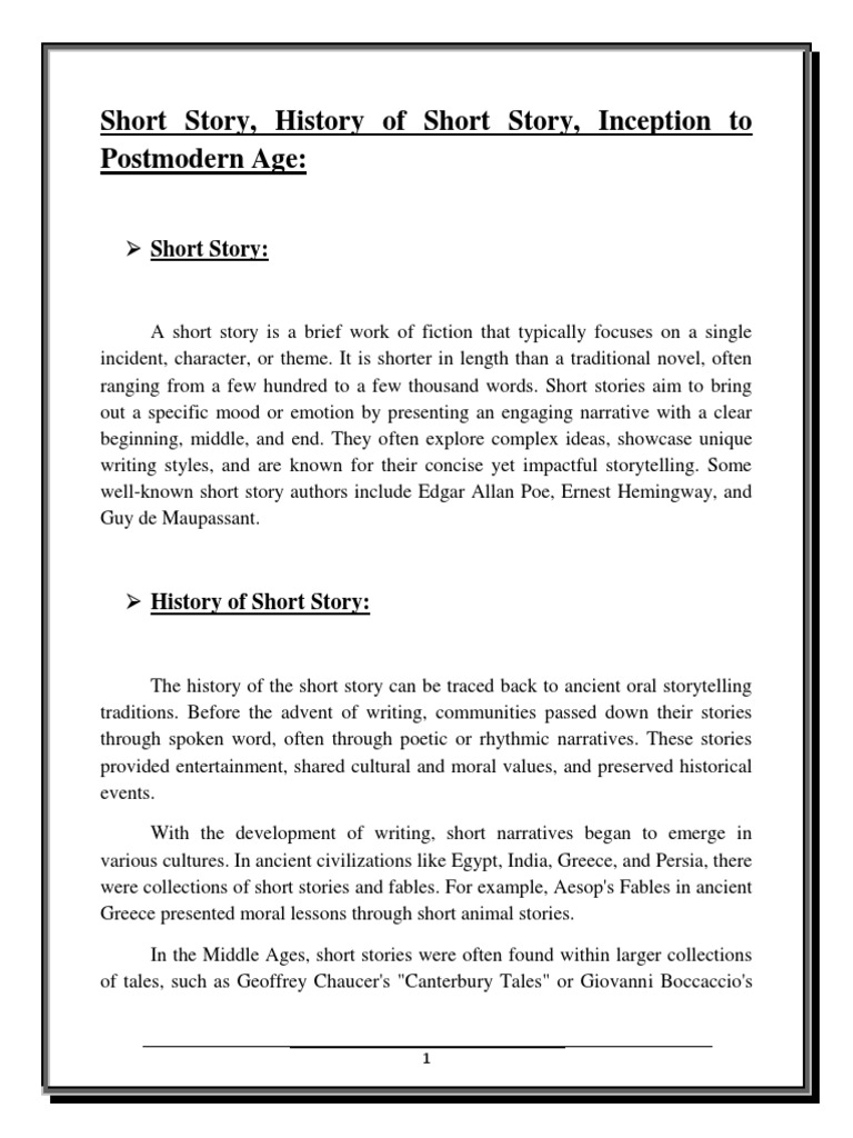Short Story | Download Free PDF | Short Stories | Narrative