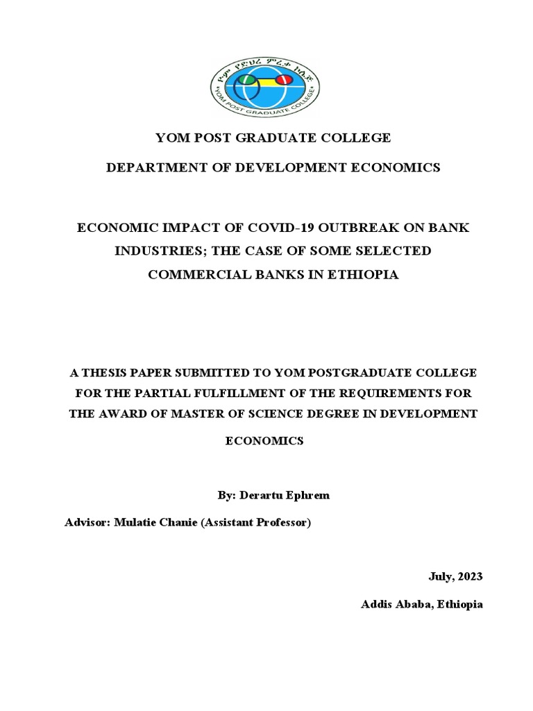 Derartu - Final Version Corrected 2 | PDF | Banks | Systemic Risk