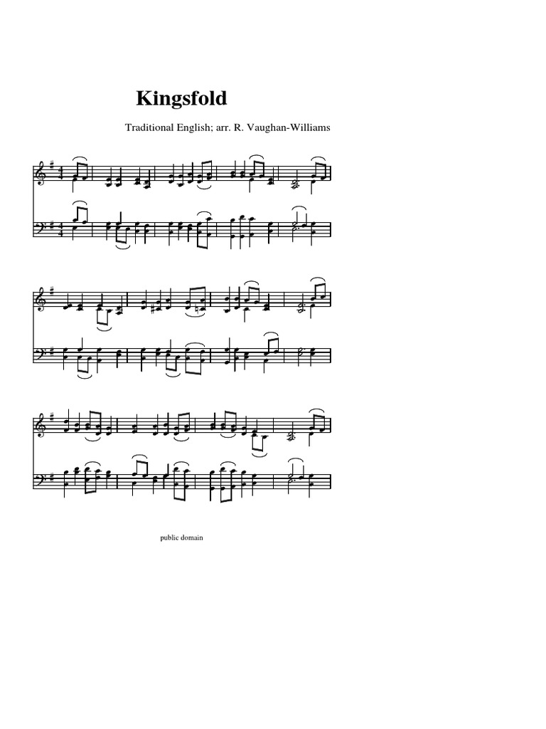 Kingsfold: Traditional English Arr. R. Vaughan-Williams | PDF