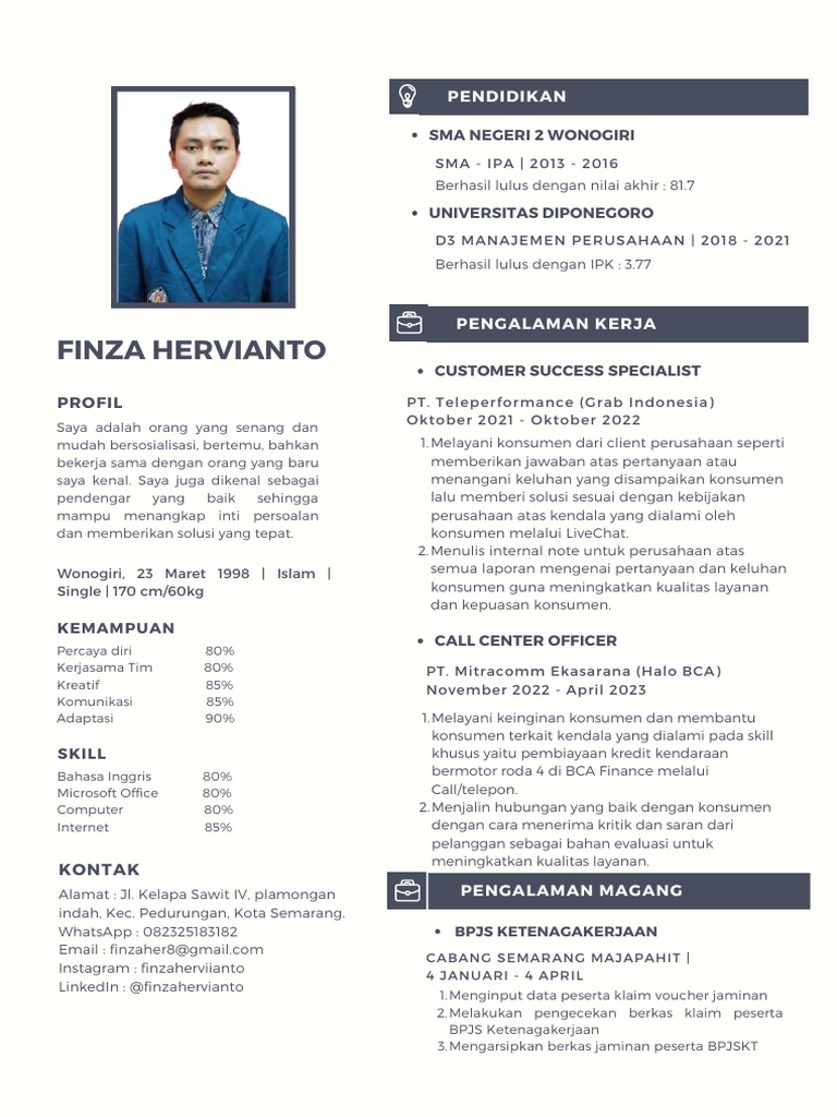 CV Finn | PDF | Karier & Perkembangan | Bisnis