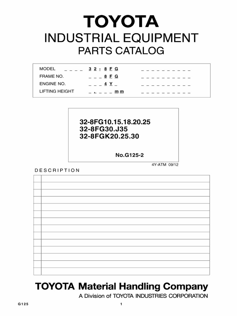 Toyota 32 - 8FG10.15.20.25.30.J35.FGK20.25.30 | PDF