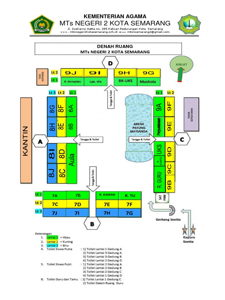 DENAH RUANG MTsN 2 KOTA SEMARANG | PDF