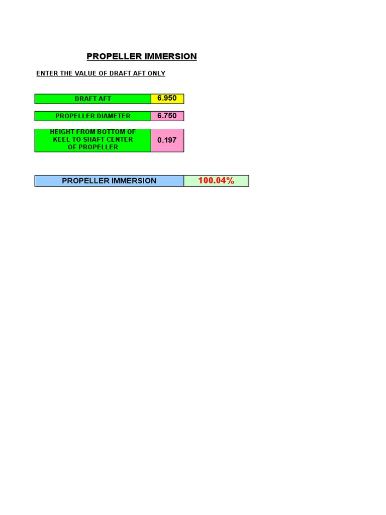 Propeller Immersion | PDF