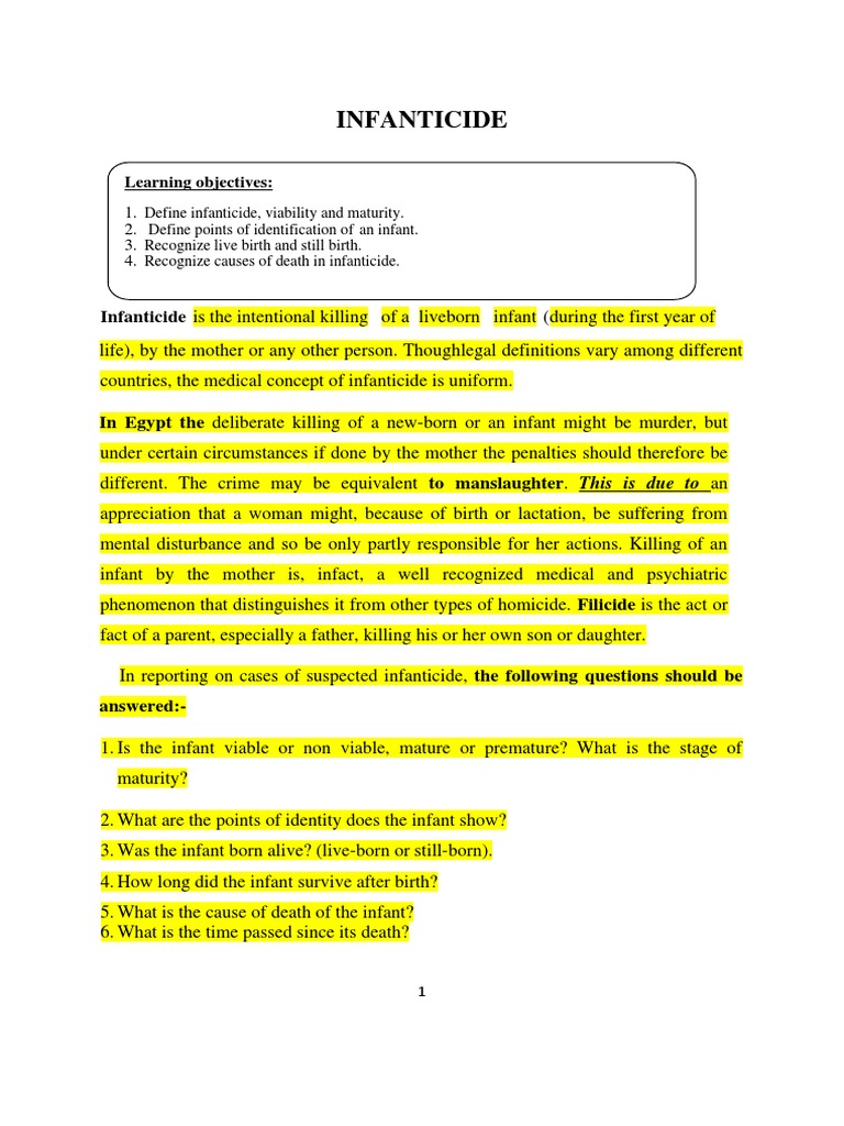 8 - Infanticide | PDF | Fetus | Injury