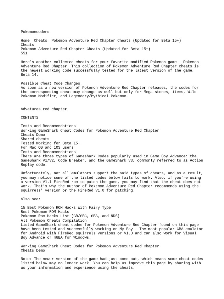 Adventure Red Chapter | PDF