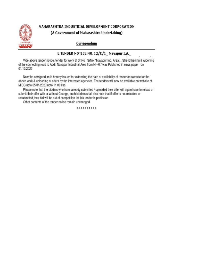 Corrigendum Document | PDF