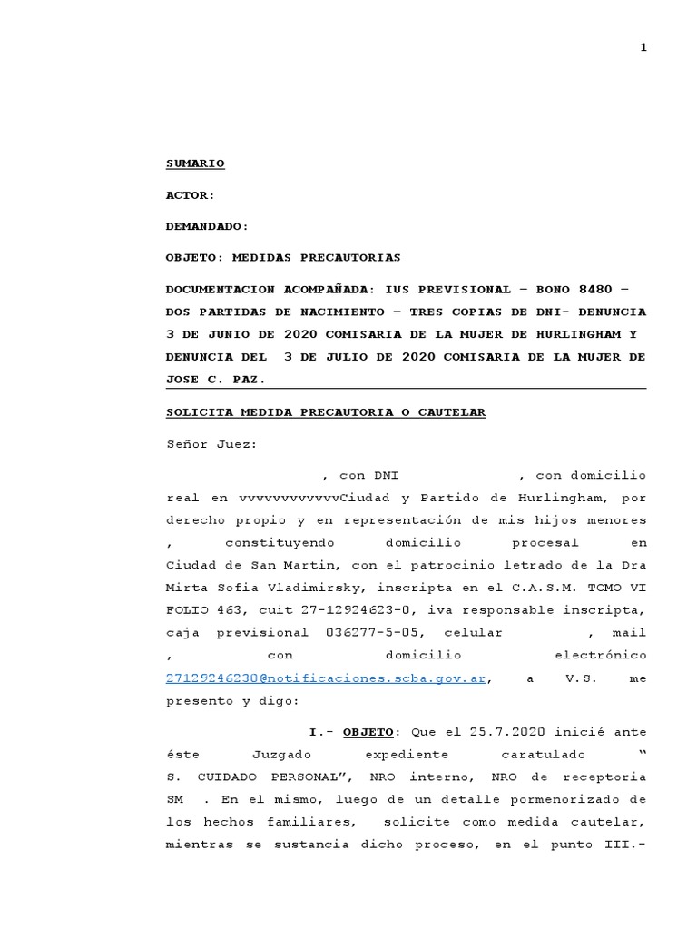 Medida Cautelar Regimen Comunicacion | PDF