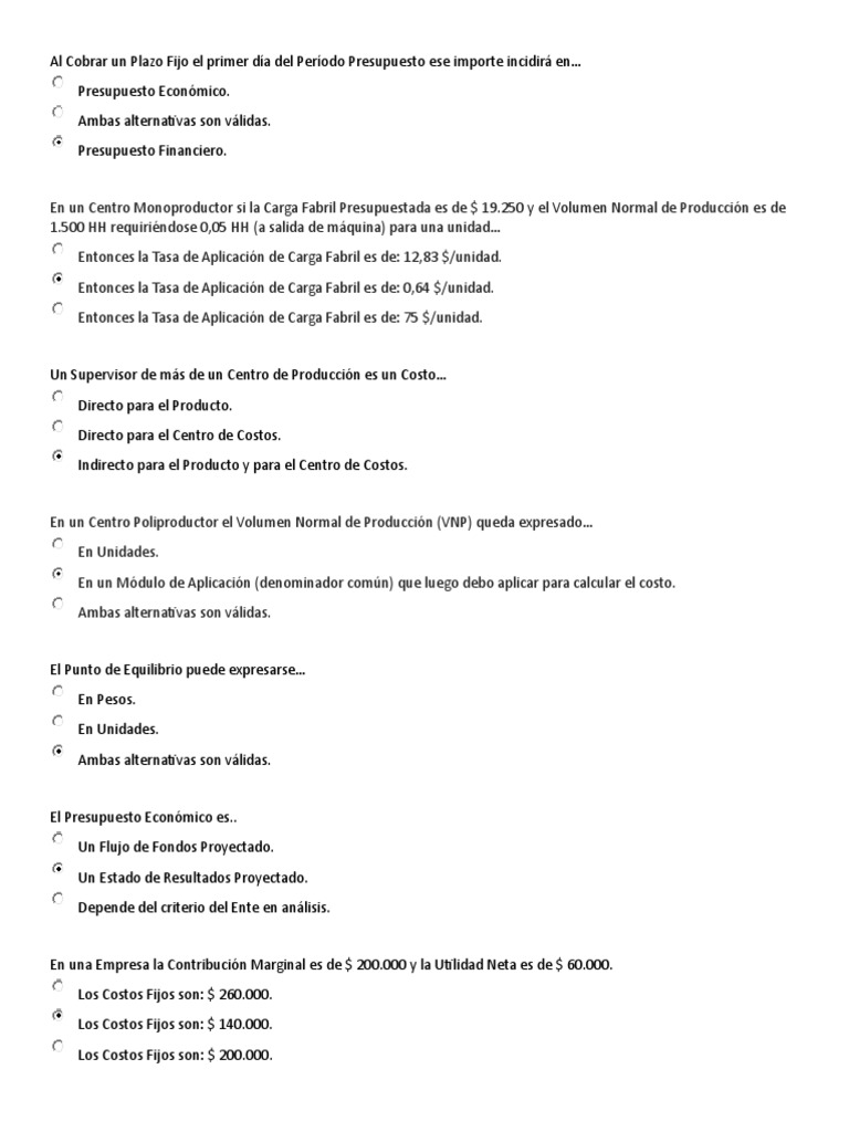 Preguntas Teoricas-1 | PDF | Presupuesto | Costo