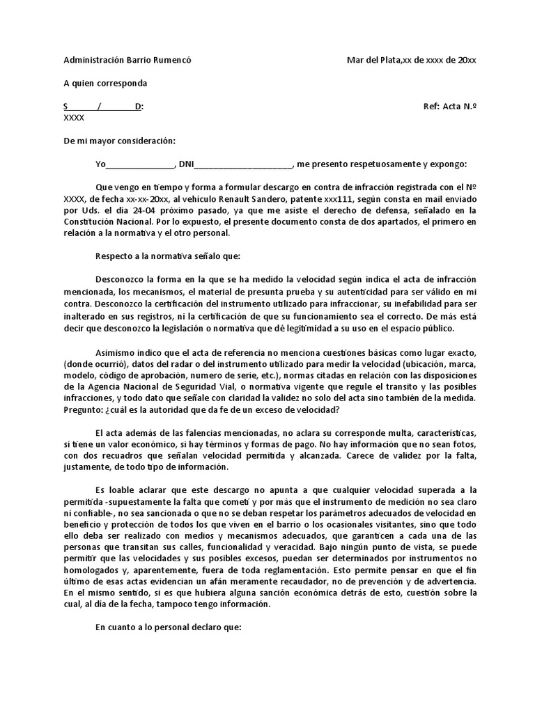 Multa Rumenco Modelo | PDF