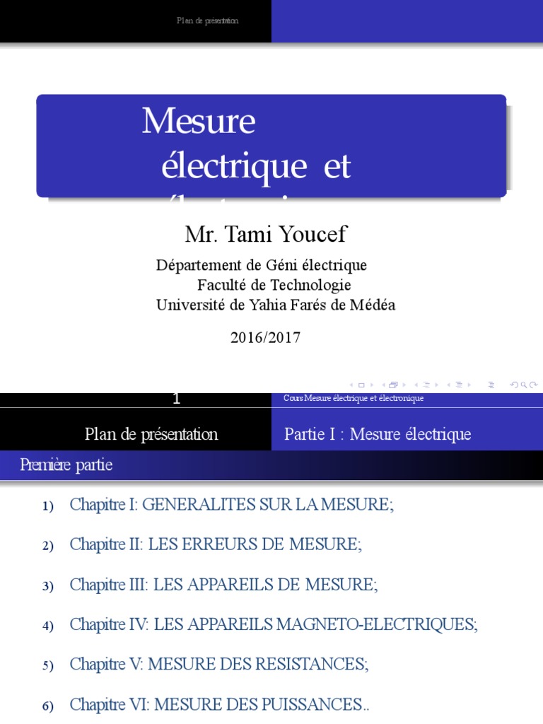 Chapitre 1, 2 - Généralité Sur La Mesure, Les Erreurs de Mesure | PDF ...