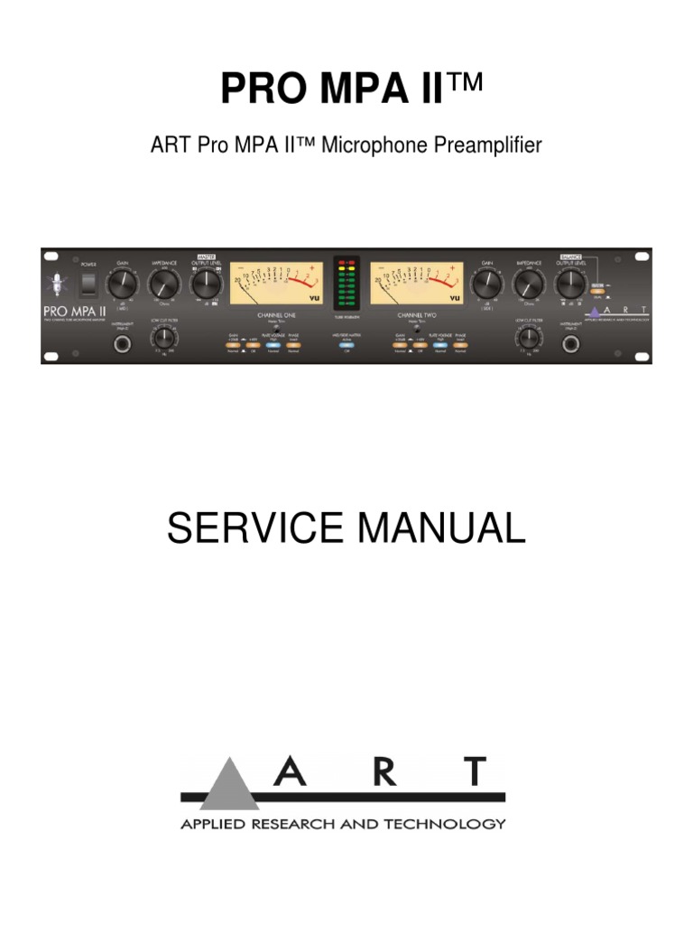 Pro MPA II SERVICE MANUAL | PDF | Microphone | Computer Engineering