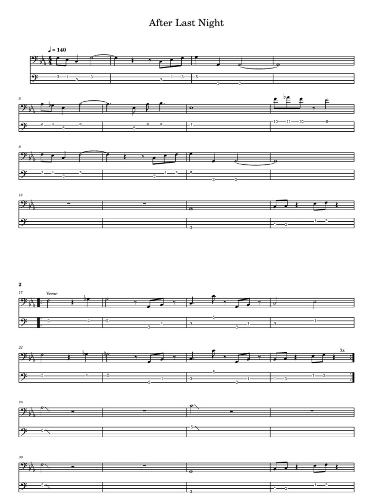 After Last Night Bass | PDF