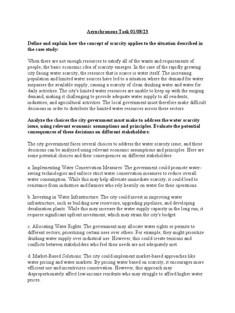 Asynchronous Task | PDF | Water Scarcity | Water Resources
