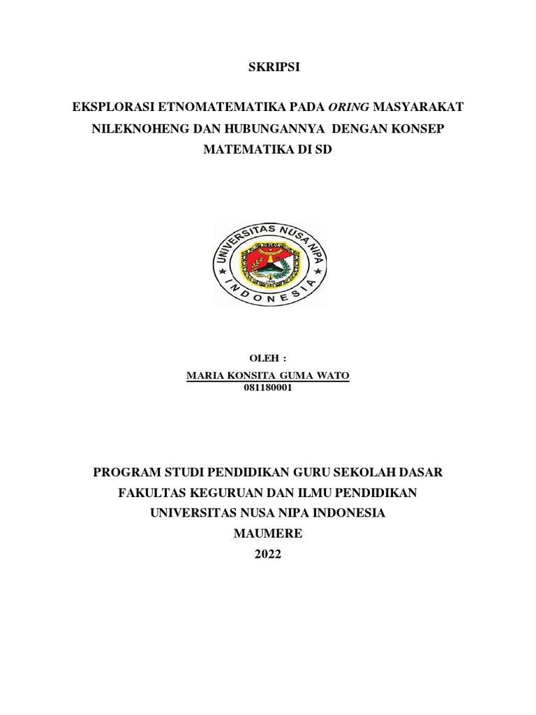 Skripsi Konsita 2022 | PDF