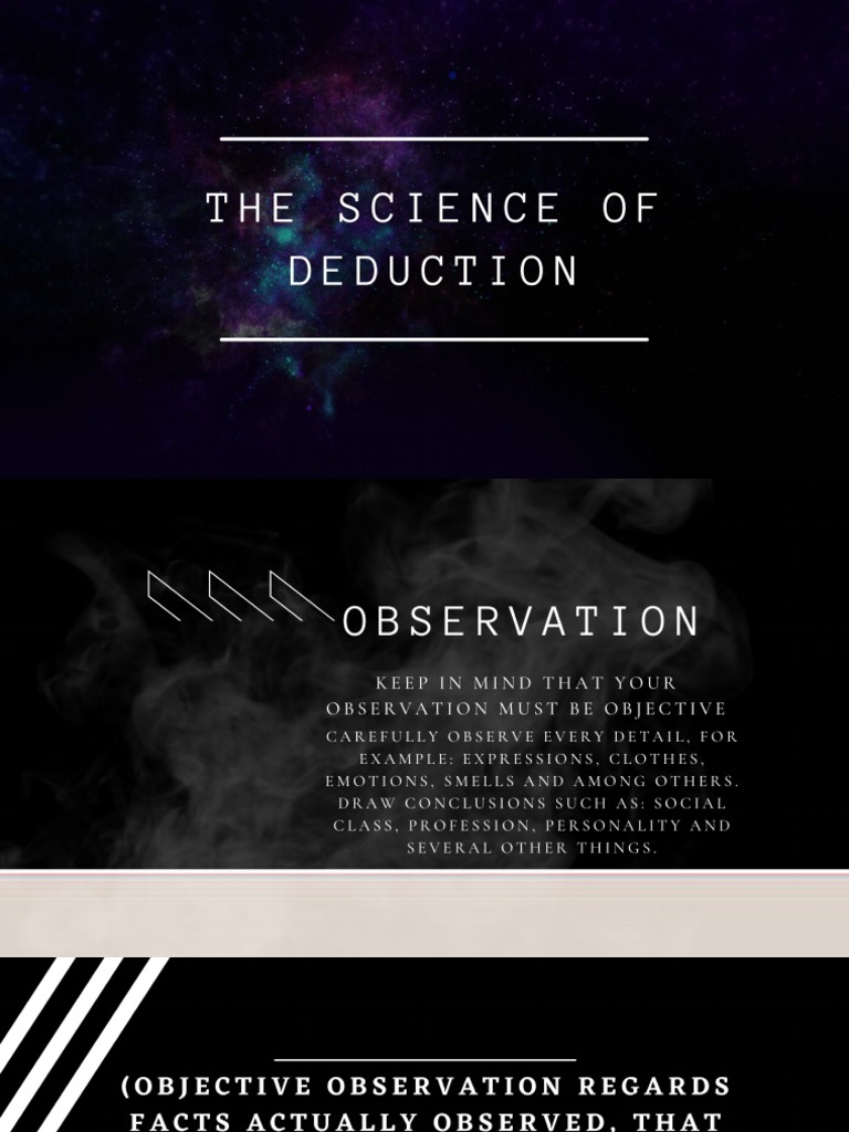 The Science of Deduction | PDF