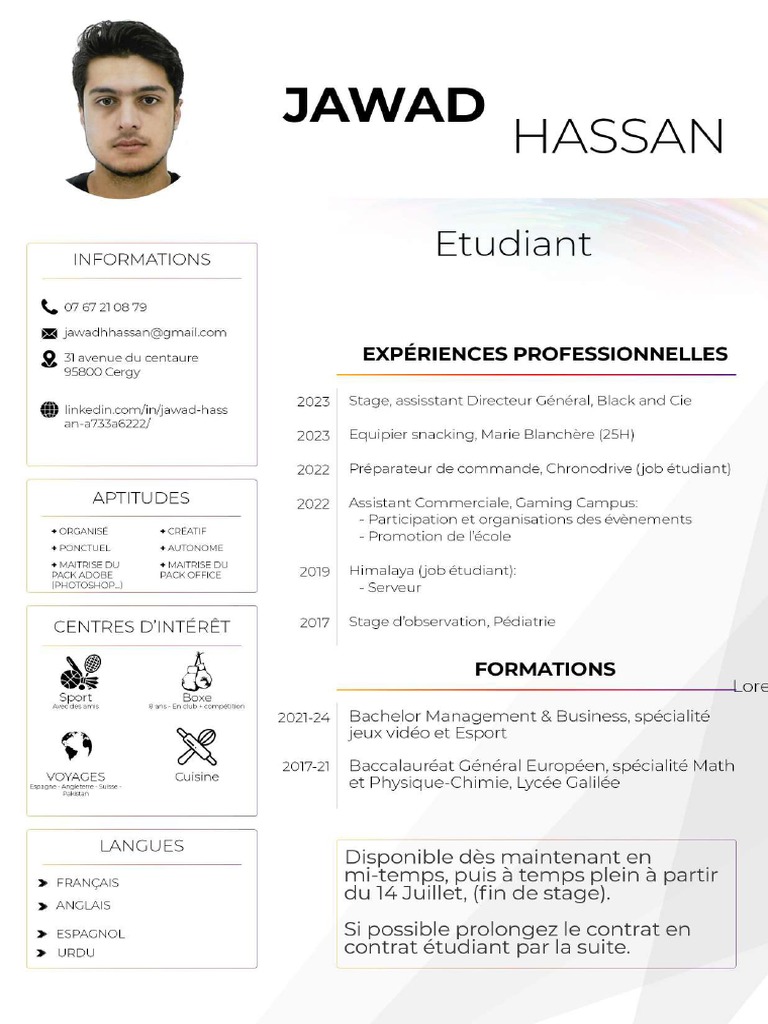 Cv Jawad Hassan | PDF