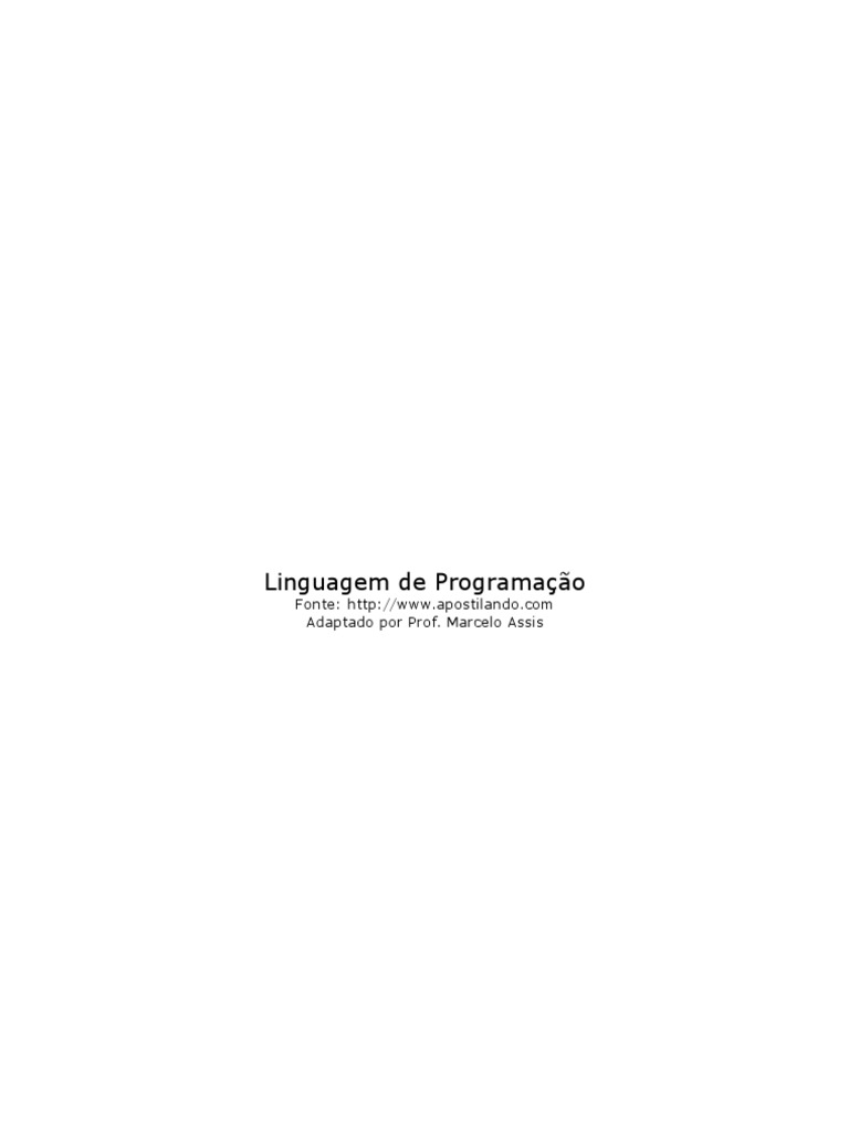 Apostila Linguagem C | PDF | C (linguagem de programação) | Tipo de dados
