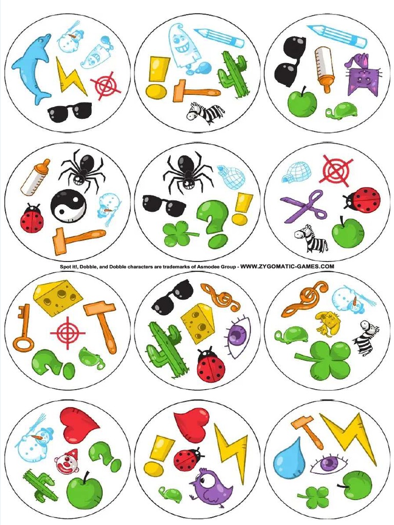 Dobble: Instrucciones y Mini-Juegos | PDF | Juego de azar